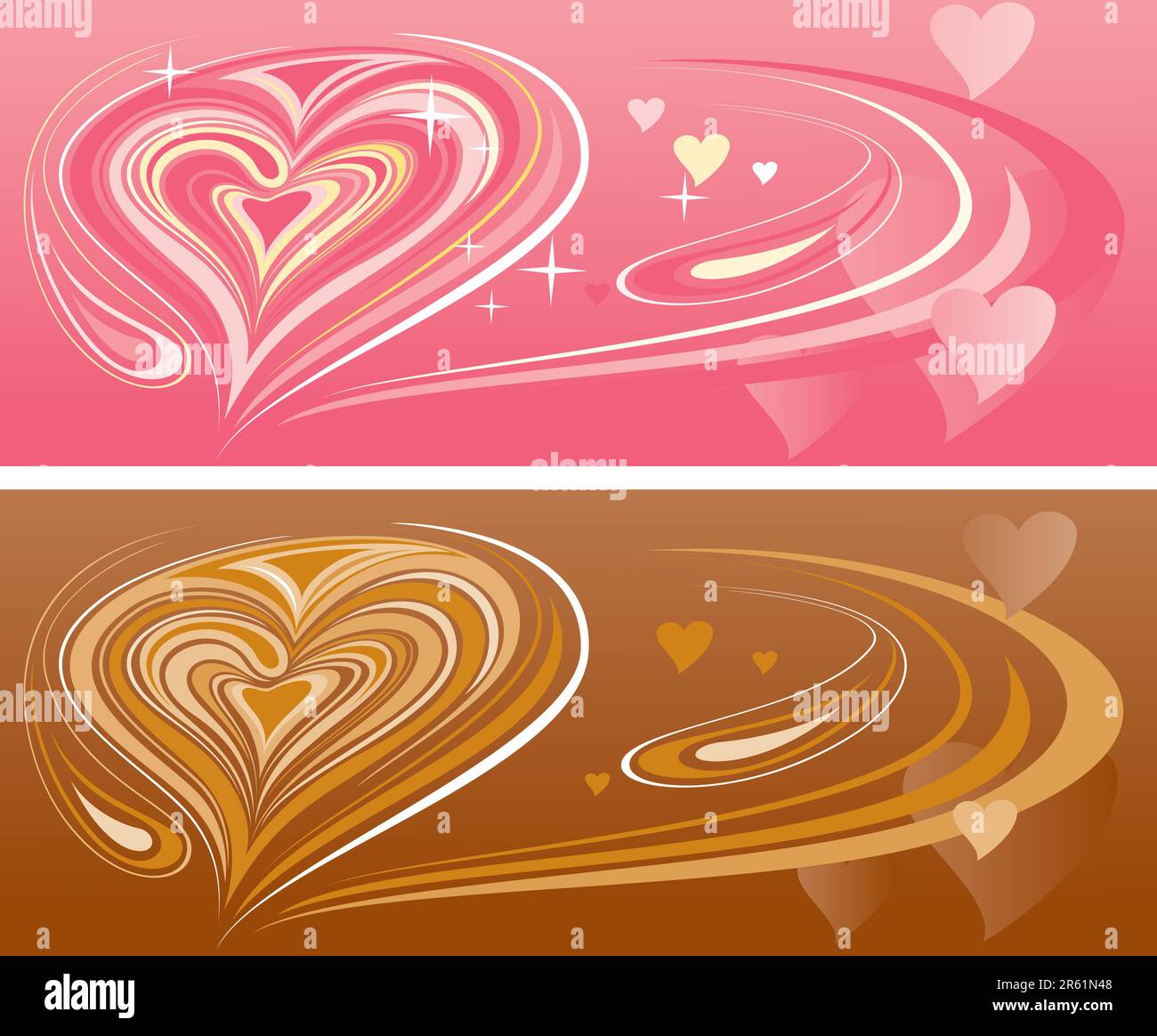 two color abstract heart pattern design background Stock Vector Image ...