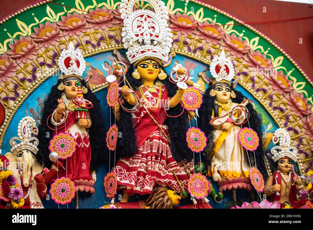 Saraswati durga lakshmi hi-res stock photography and images - Alamy