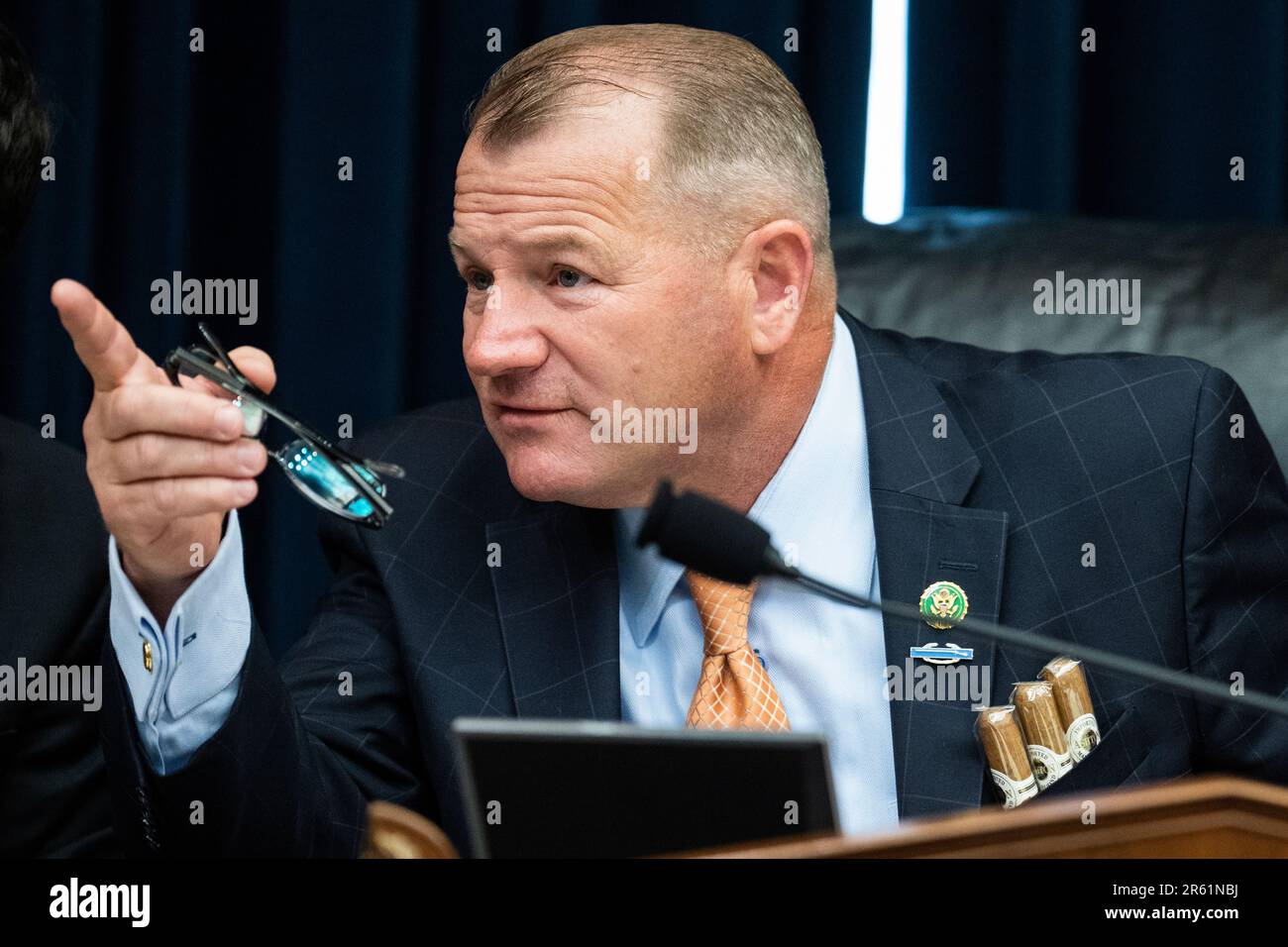 UNITED STATES - JUNE 6: Chairman Rep. Troy Nehls, R-Texas, prepares for ...