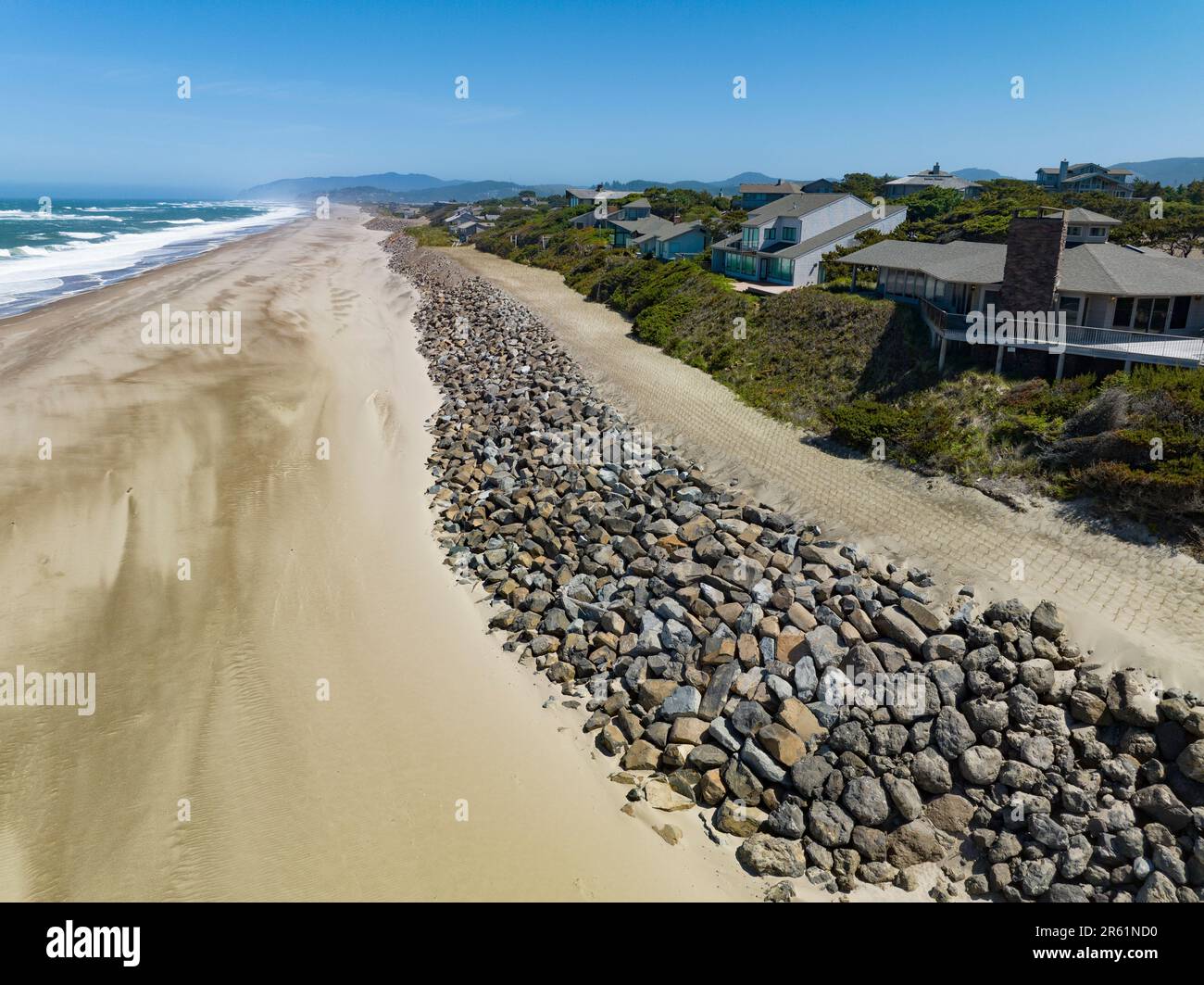 Riprap - a build of large rocks- protect against rising sea levels on ...