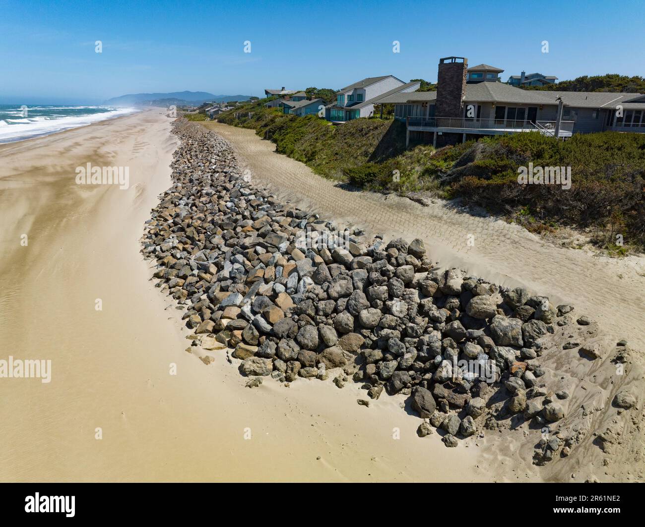 Riprap - a build of large rocks- protect against rising sea levels on ...