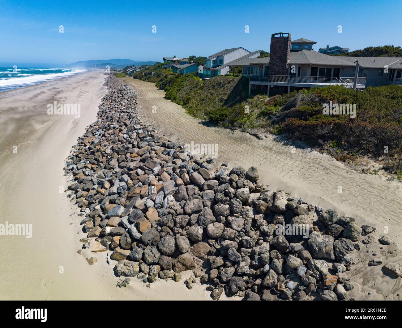 Riprap - a build of large rocks- protect against rising sea levels on ...