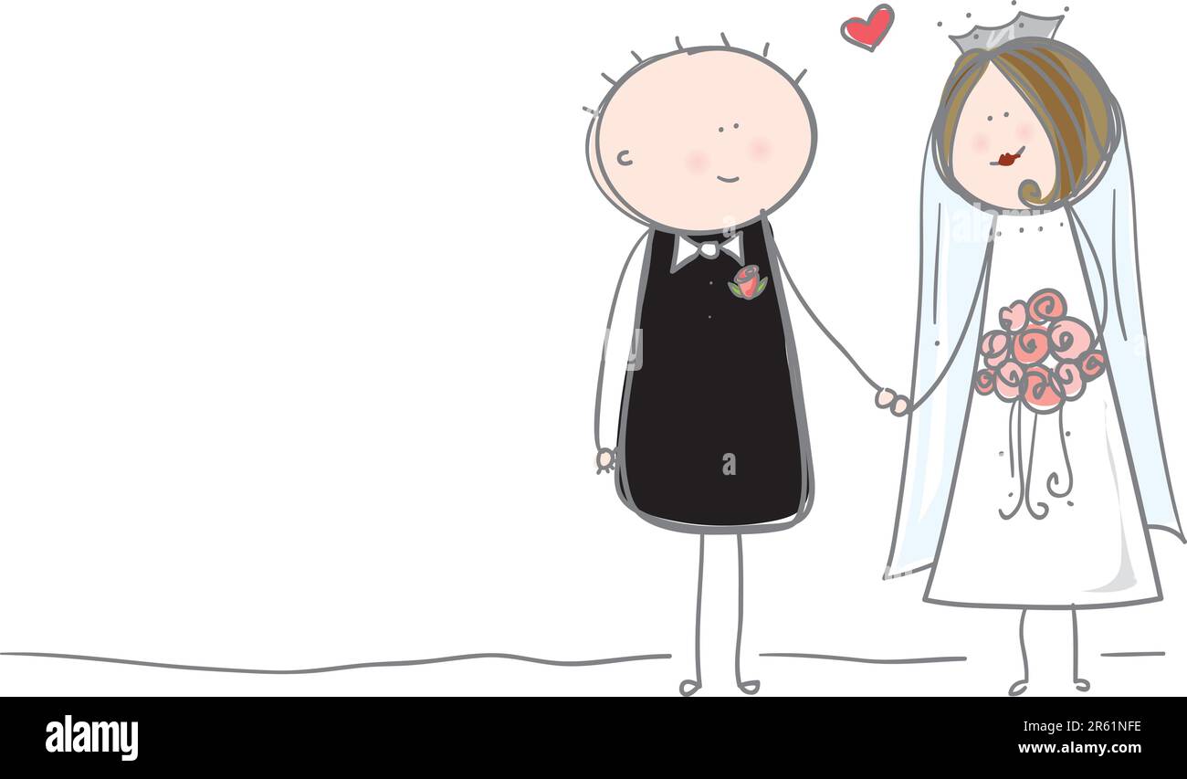 Bride groom on wedding Stock Vector Images - Alamy