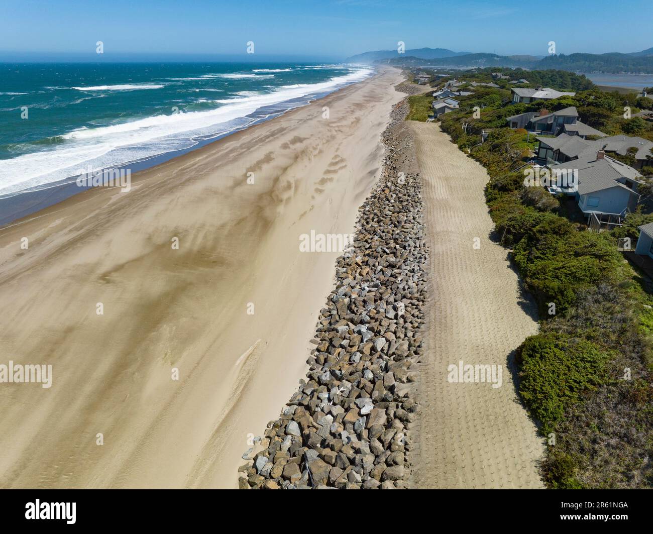 Riprap - a build of large rocks- protect against rising sea levels on ...