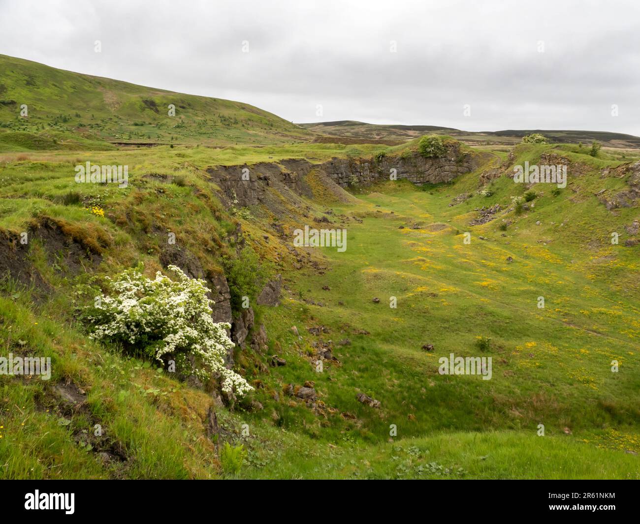 An old quarry at Geltsdale nature reserve near Brampton in the North ...