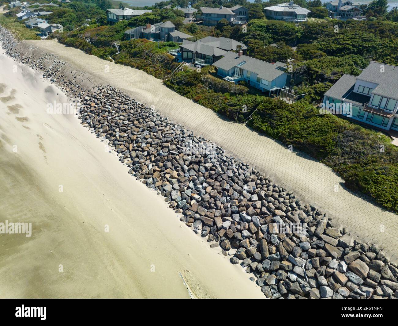 Riprap - a build of large rocks- protect against rising sea levels on ...