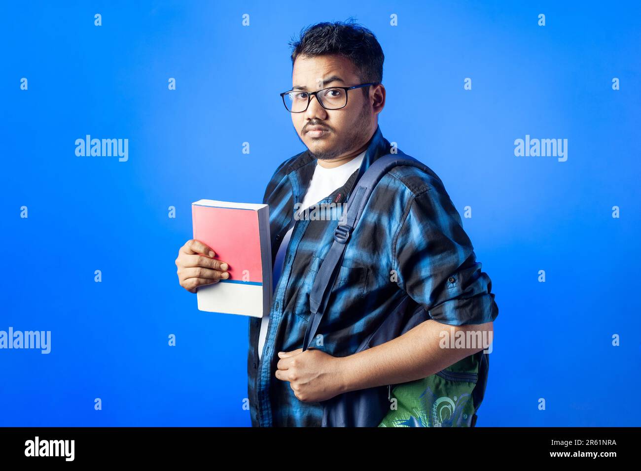 indian collage student isolated in single color background Stock Photo ...