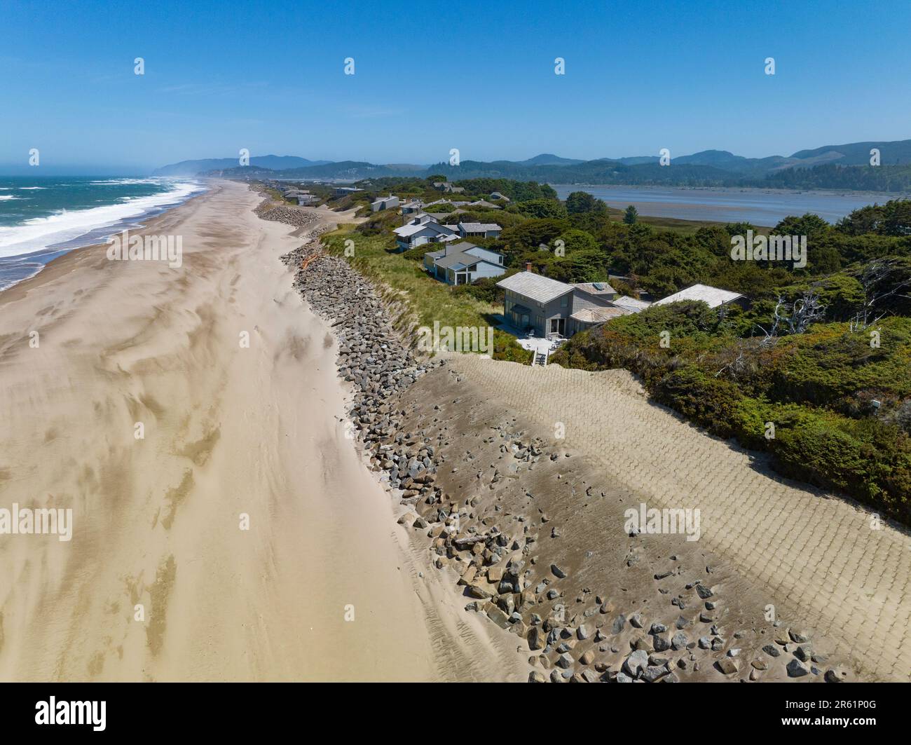 Riprap - a build of large rocks- protect against rising sea levels on ...