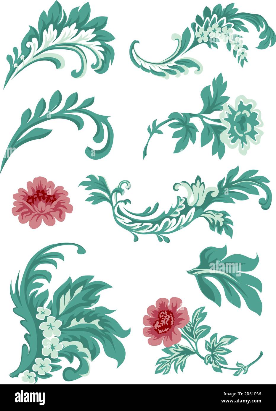 Floral decoration vector Stock Vector Image & Art - Alamy