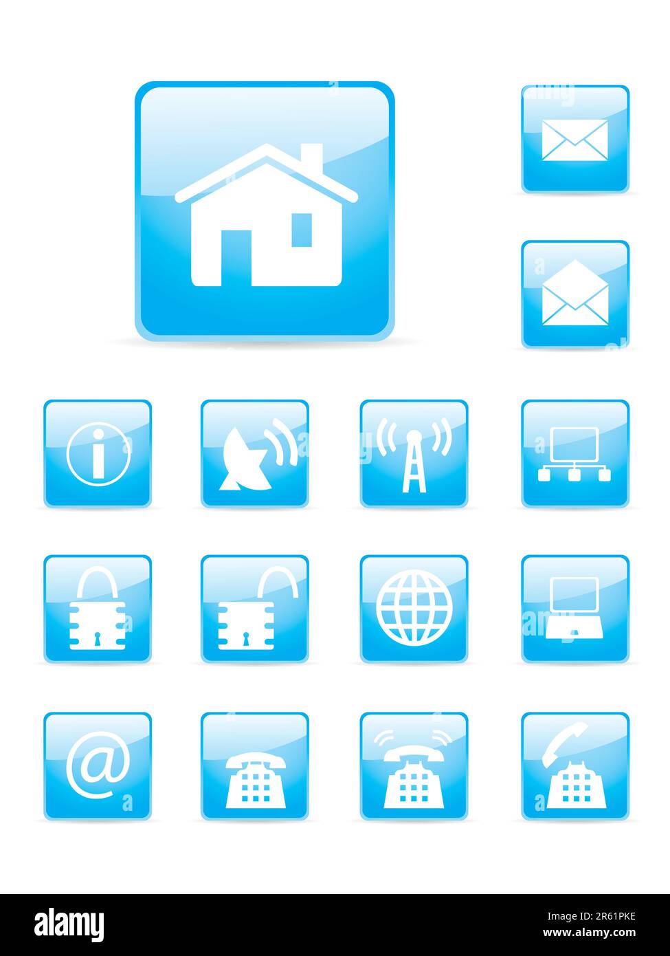 Set of glossy internet buttons. More button sets in my portfolio Stock ...