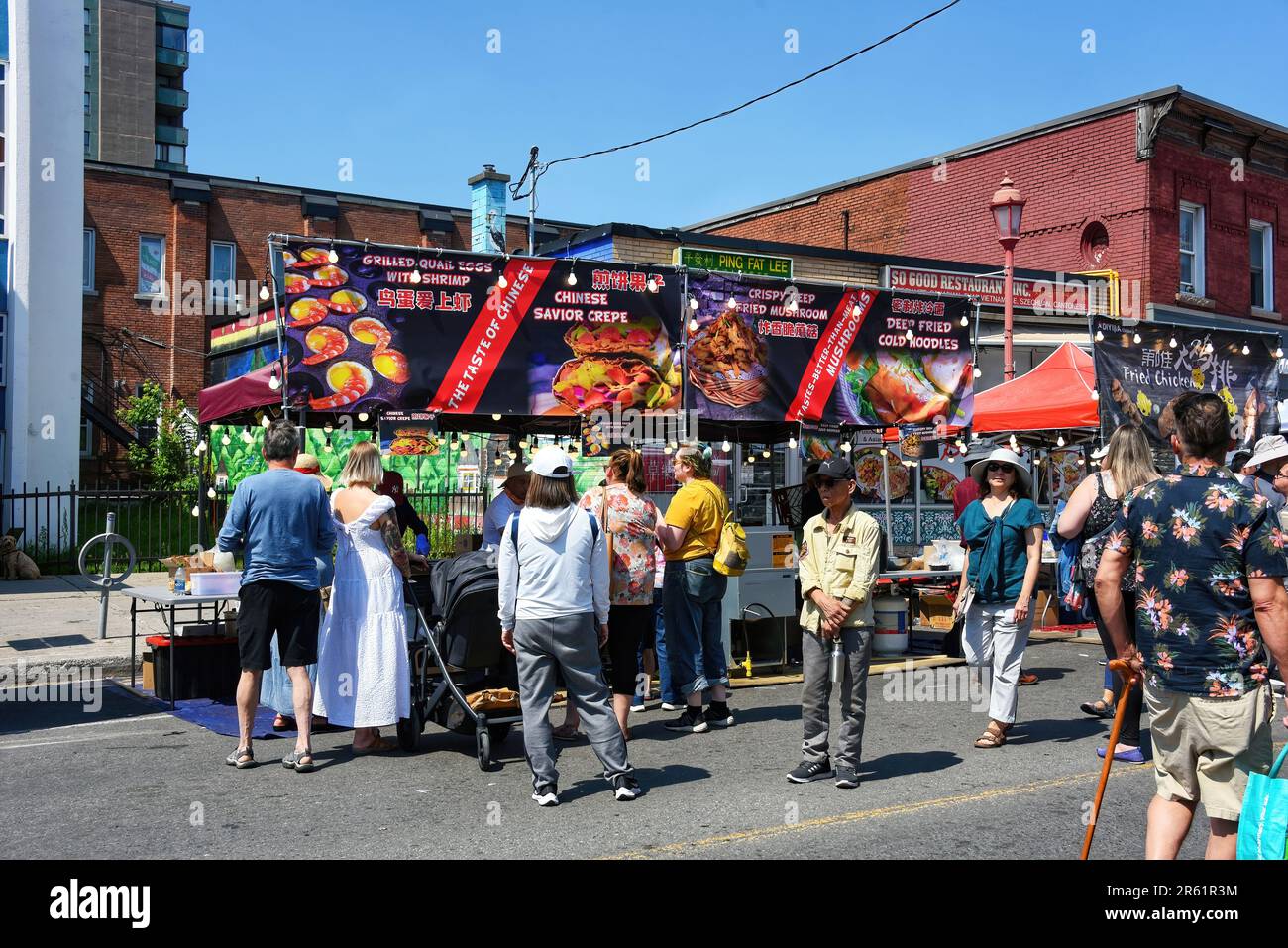 Ottawa, Canada – June 4, 2023: A crowd of people enjoying the weekend long Ottawa Chinatown ...