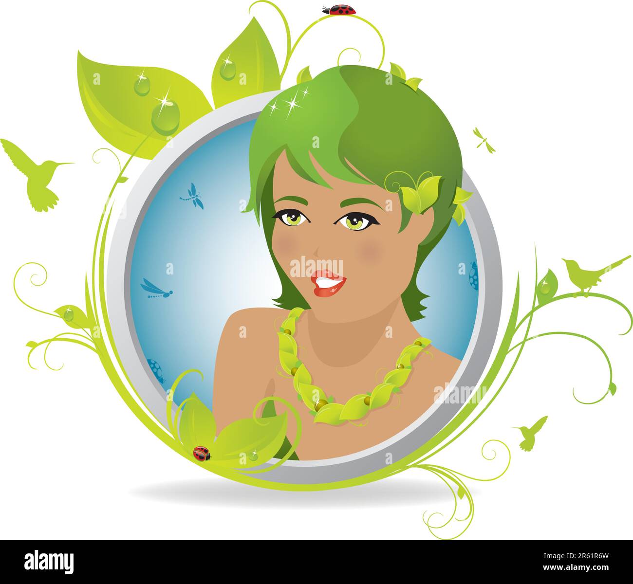Women beauty globe Stock Vector Images - Alamy