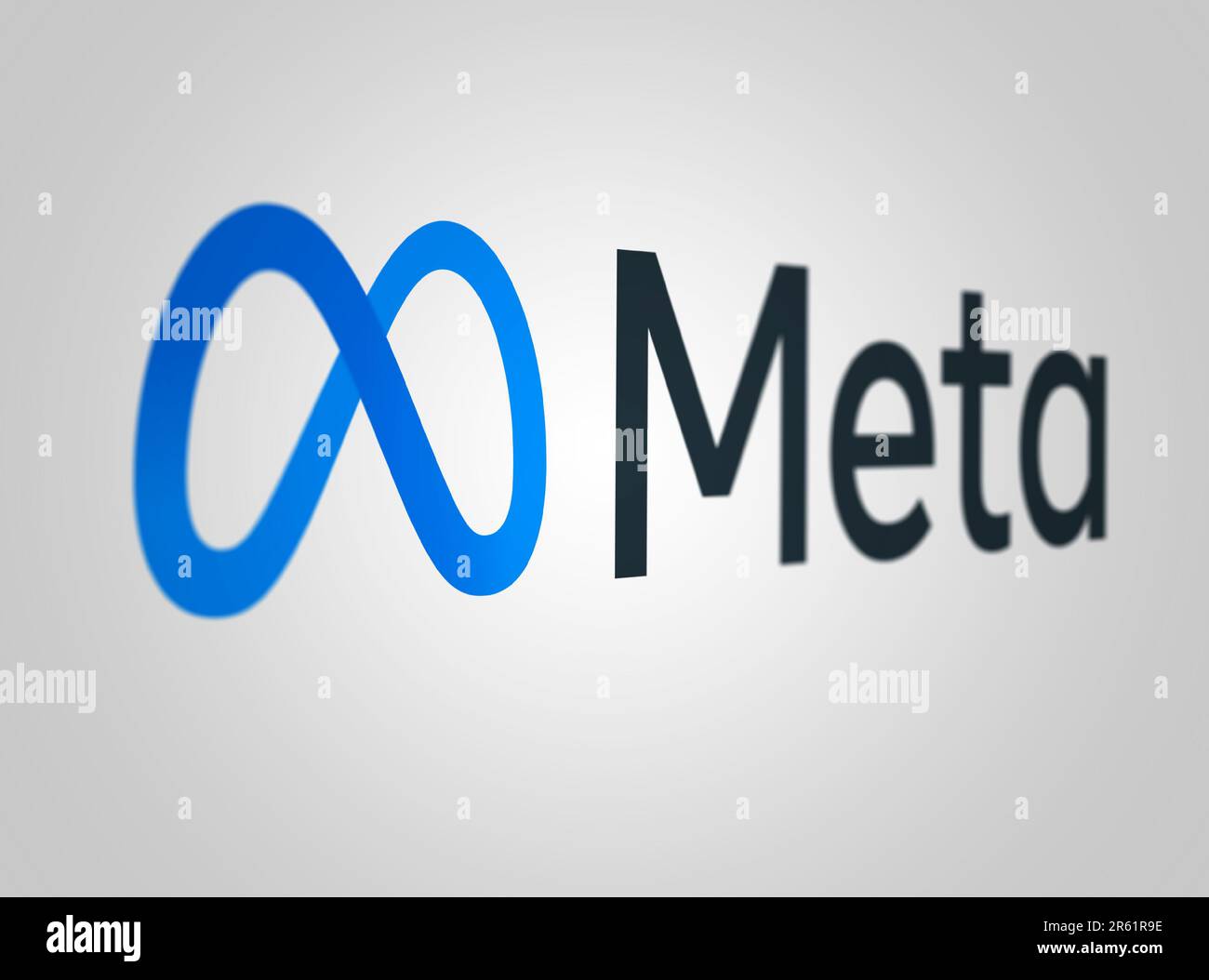 Menlo Park, US, May 2023: Meta Platforms logo on a white background ...