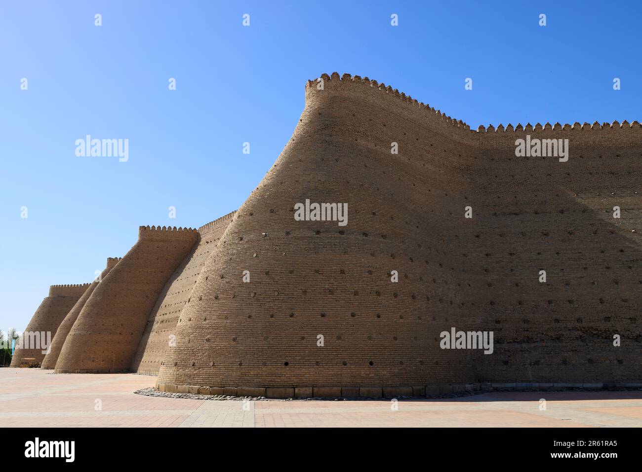 The walls of the Ark fortress, Bukhara, Uzbekistan Stock Photo - Alamy