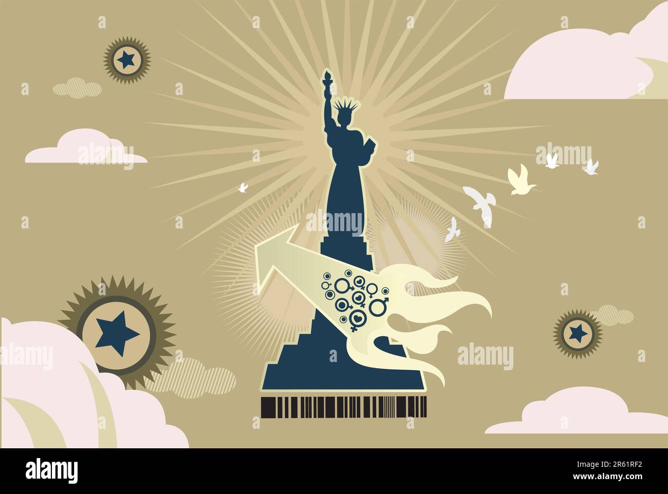 the Statue of Liberty background Stock Vector Image & Art - Alamy
