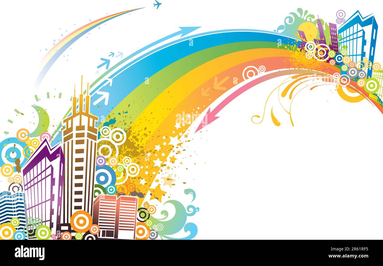 funky city building pattern design background Stock Vector Image & Art ...