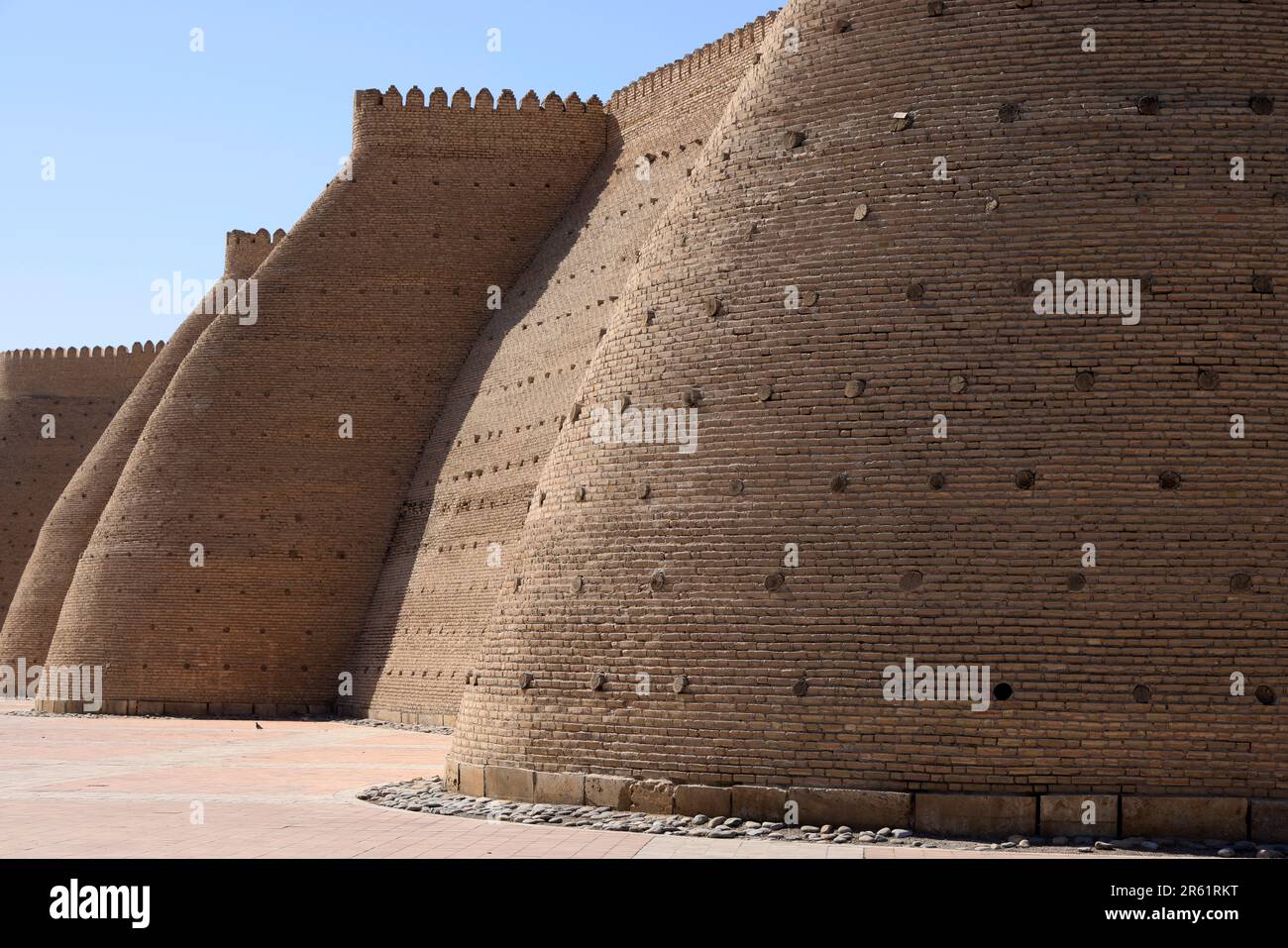 The walls of the Ark fortress, Bukhara, Uzbekistan Stock Photo - Alamy