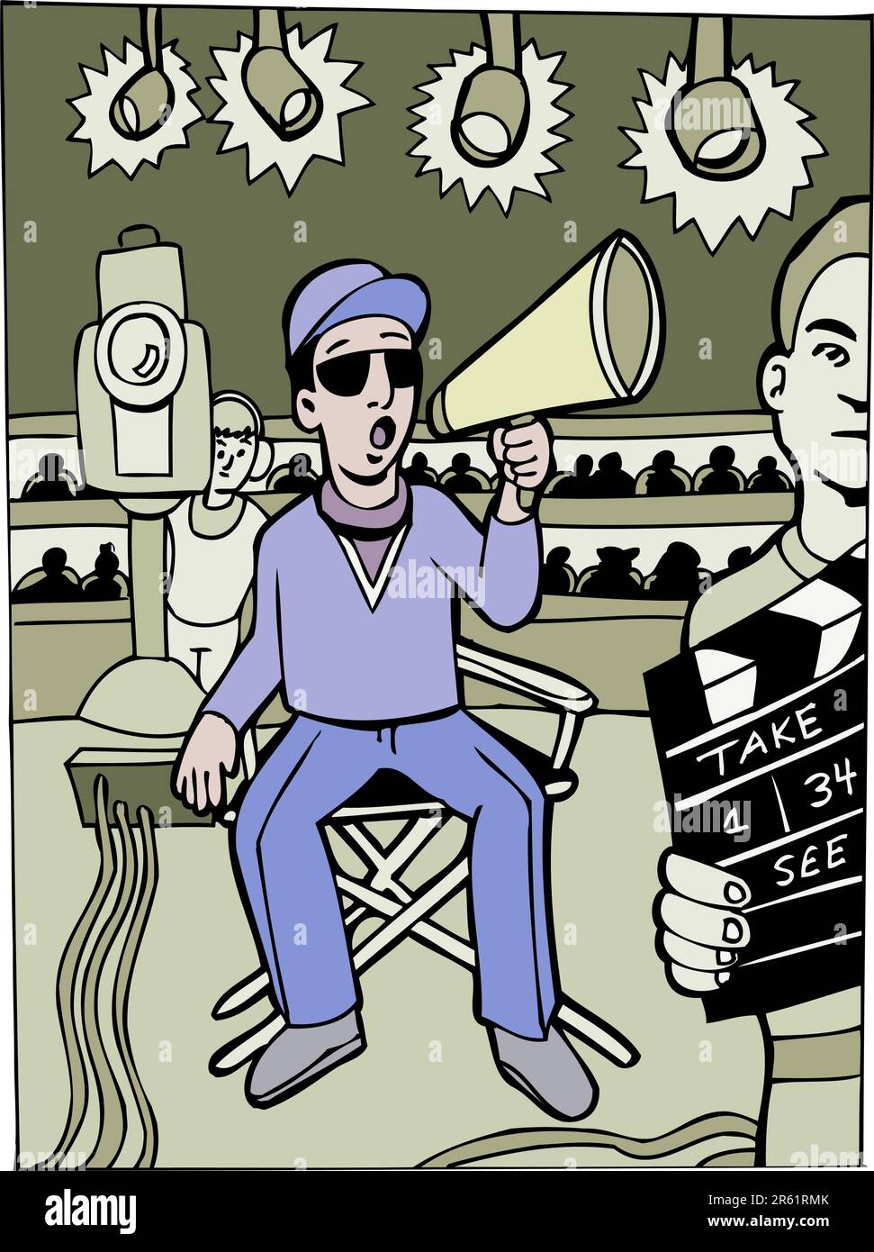 Director filming Stock Vector Images - Alamy