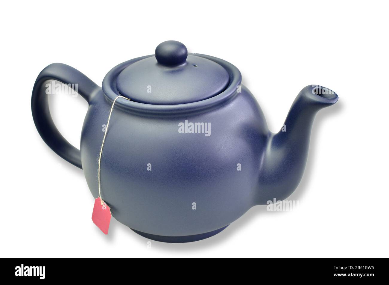 Blue Teapot, close up, isolated on white background Stock Photo - Alamy