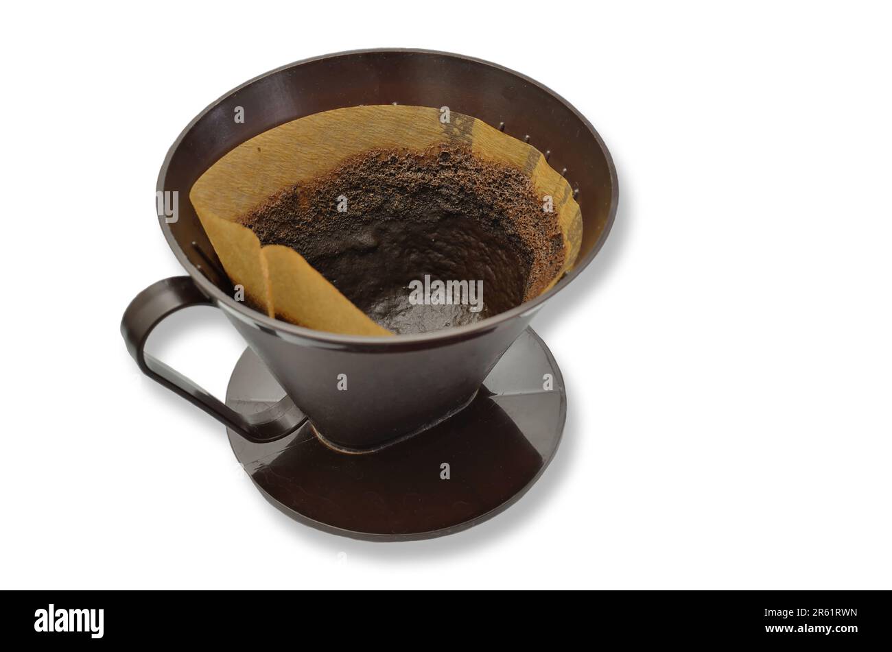 Coffee filter, close up, isolated on white background Stock Photo - Alamy