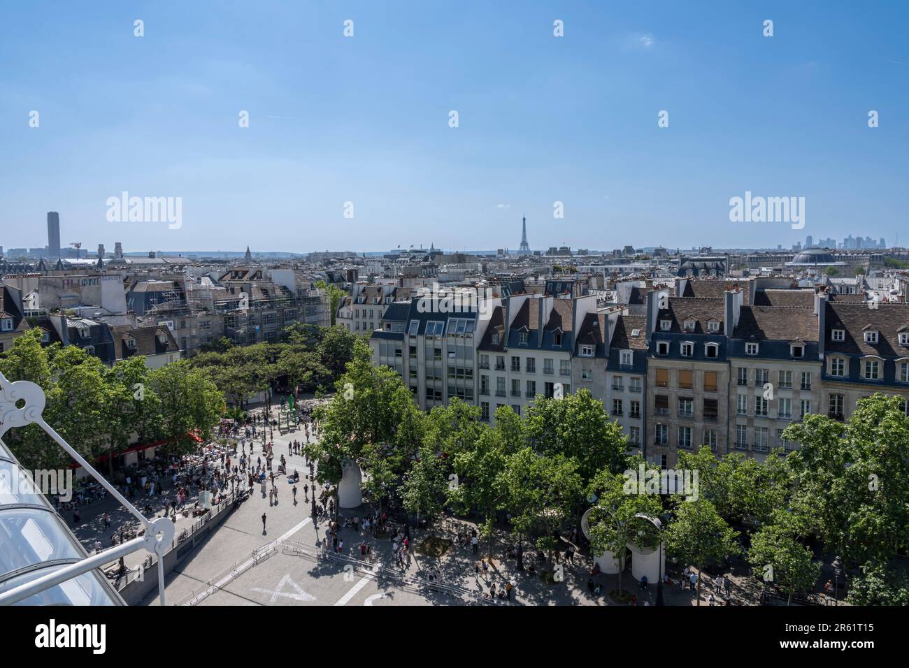 Paris, France - 06 03 2023: The Centre Pompidou: Panoramic View of ...