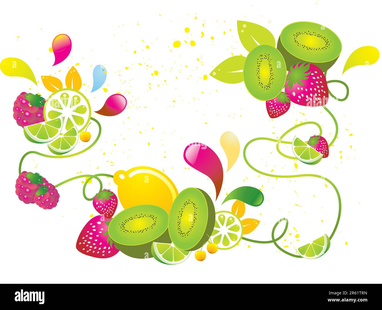 Fashion fruits pattern design Stock Vector Images - Alamy