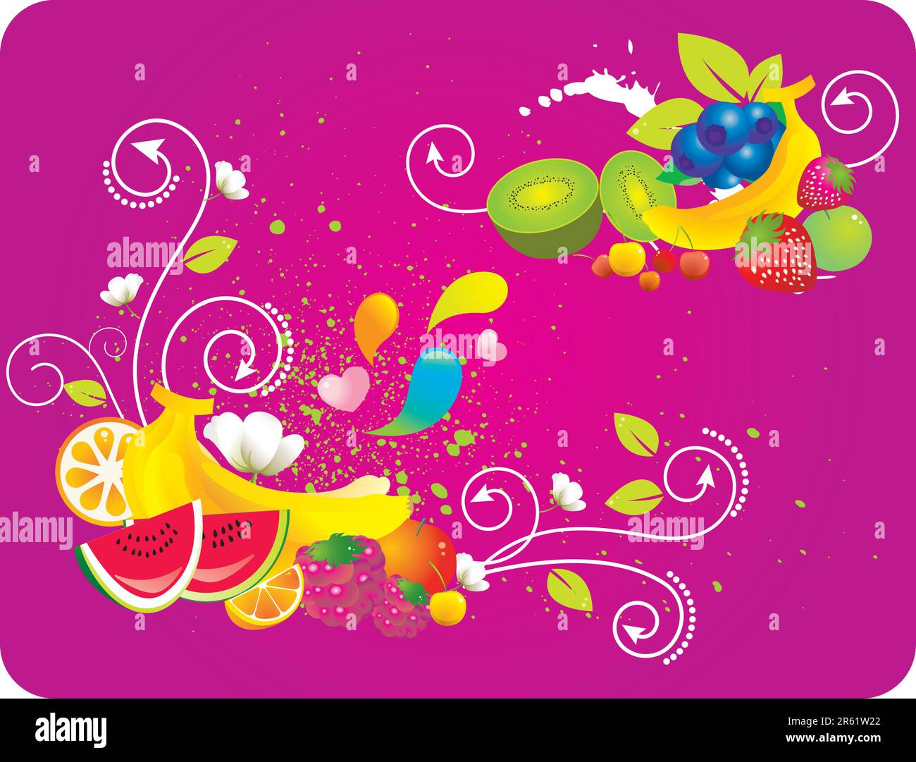 Fashion fruits pattern design Stock Vector Images - Alamy