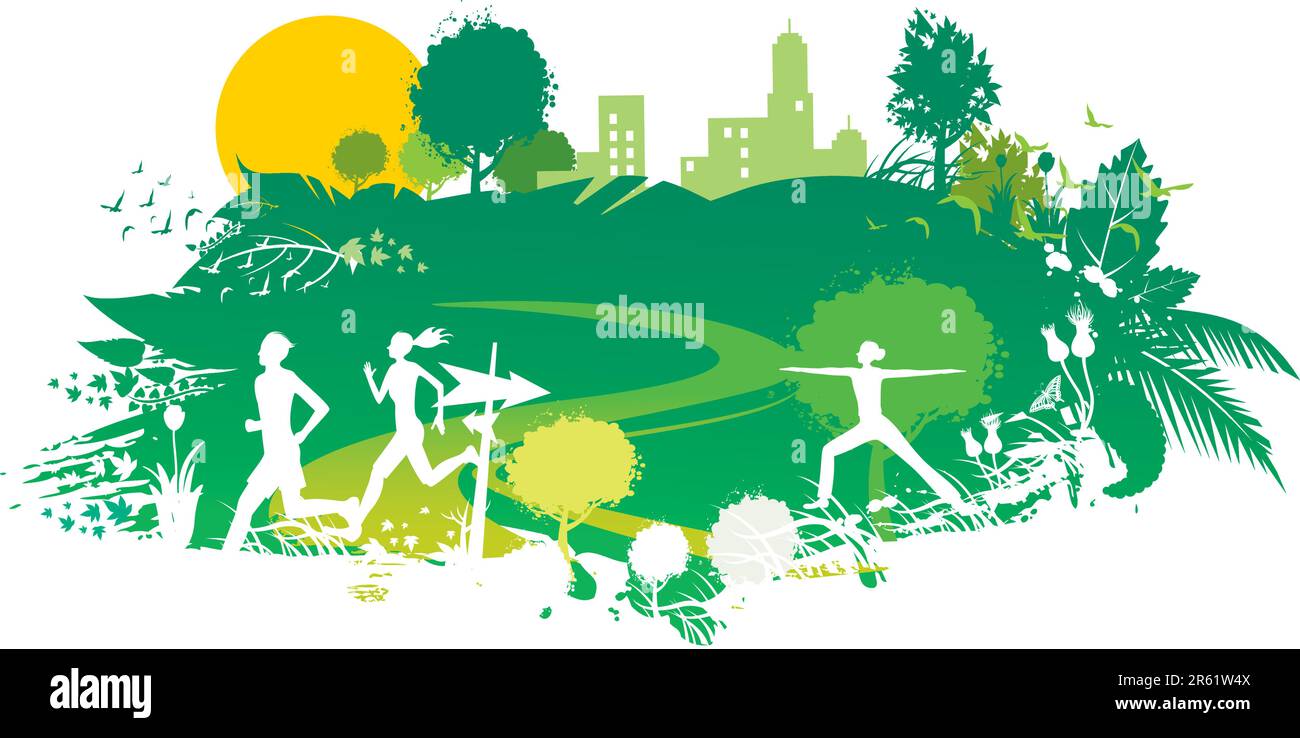 Human park Stock Vector Images - Alamy