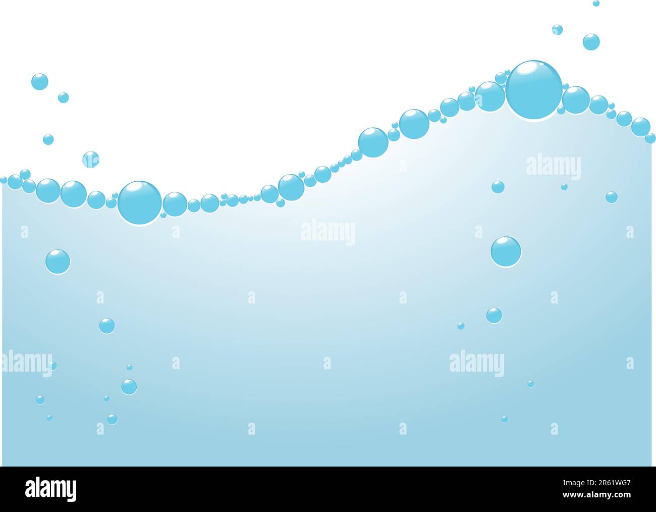 A wave of clean watter with bubbles Stock Vector Image & Art - Alamy