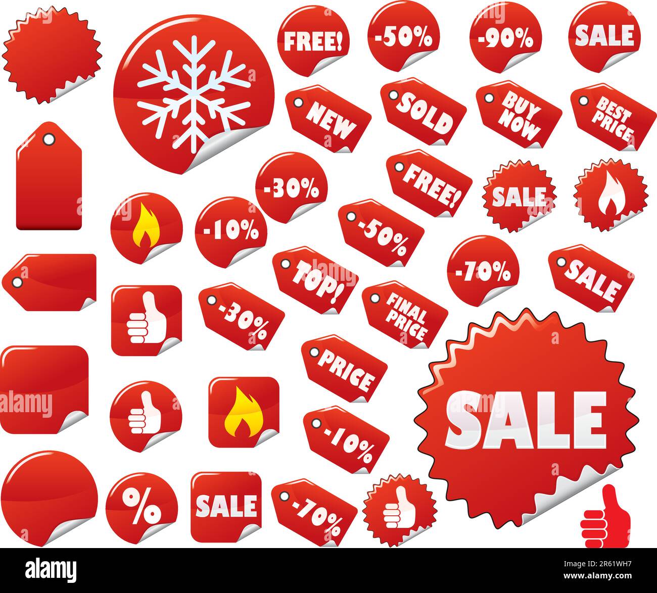 Labels Set. Easy To Edit Vector Stock Vector Image & Art - Alamy