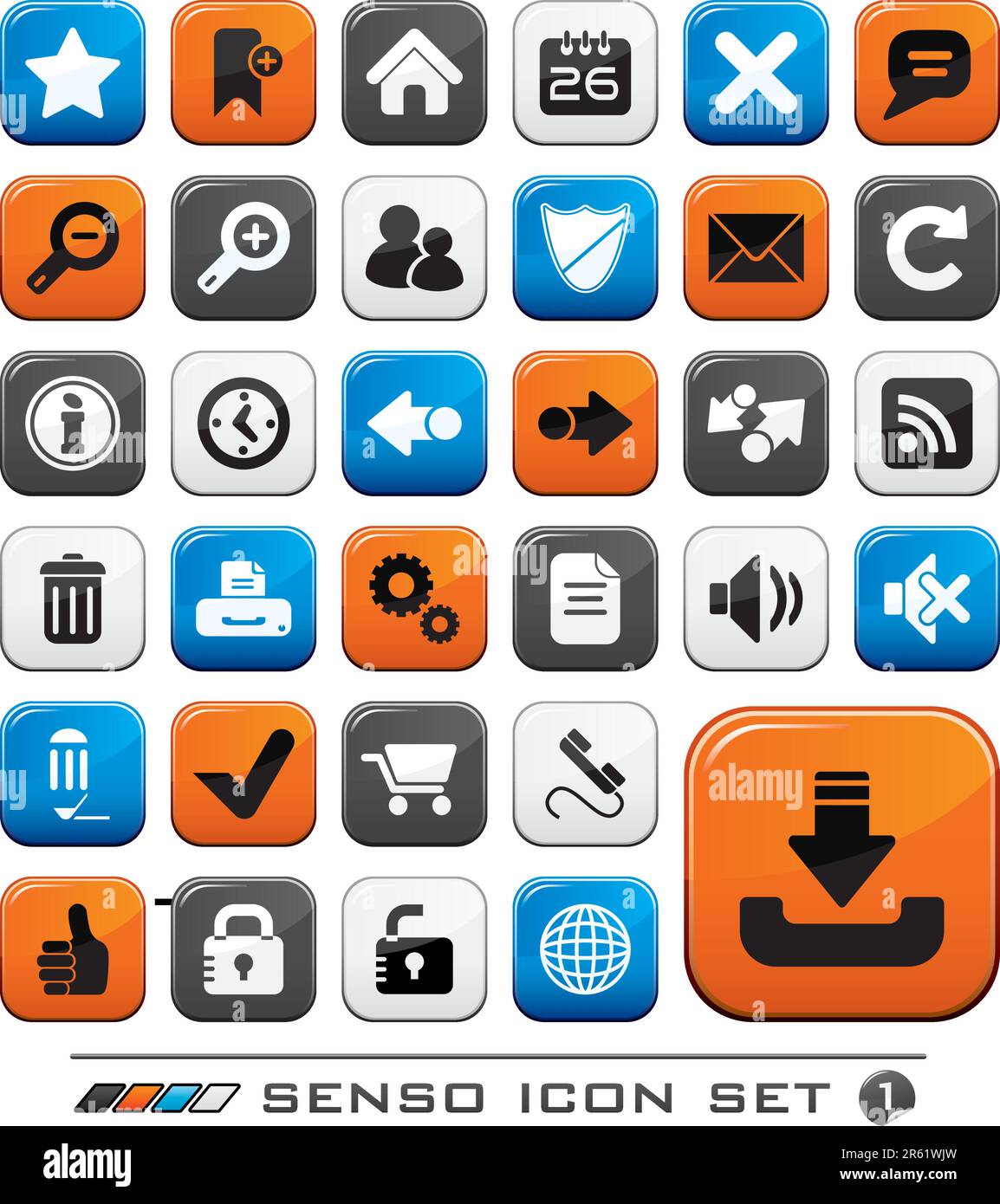 Web Icon Set. Easy To Edit Vector Stock Vector Image & Art - Alamy