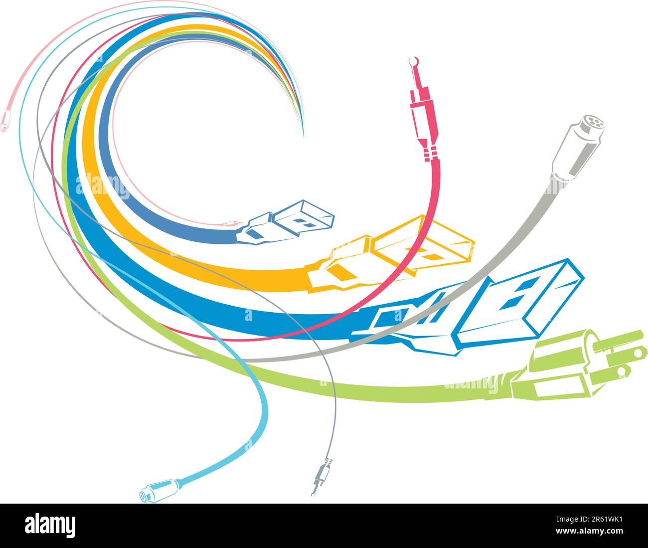 creative wire and cable pattern design Stock Vector Image & Art - Alamy