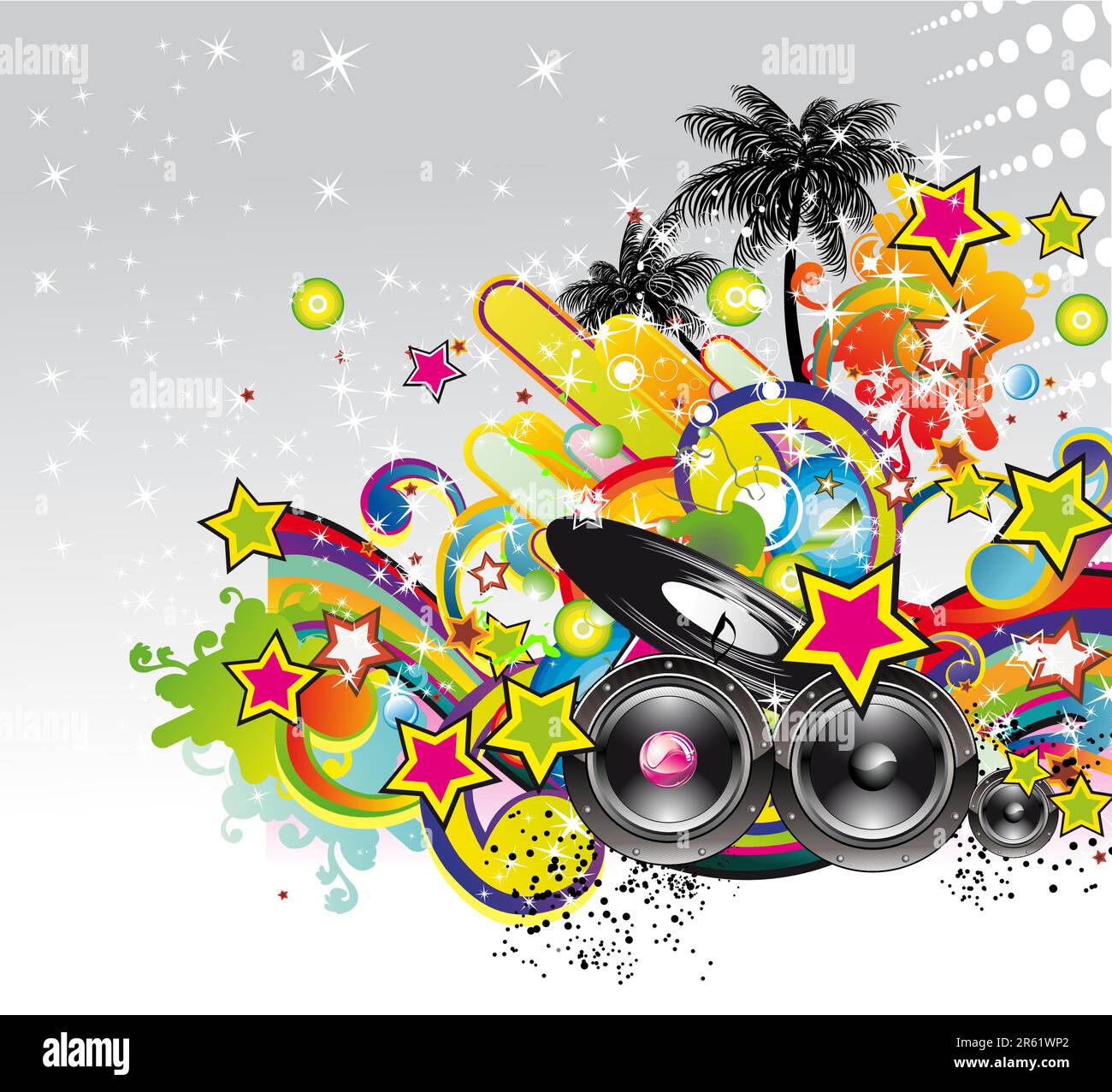 Tropical and latin music event background for flyers or posters Stock ...