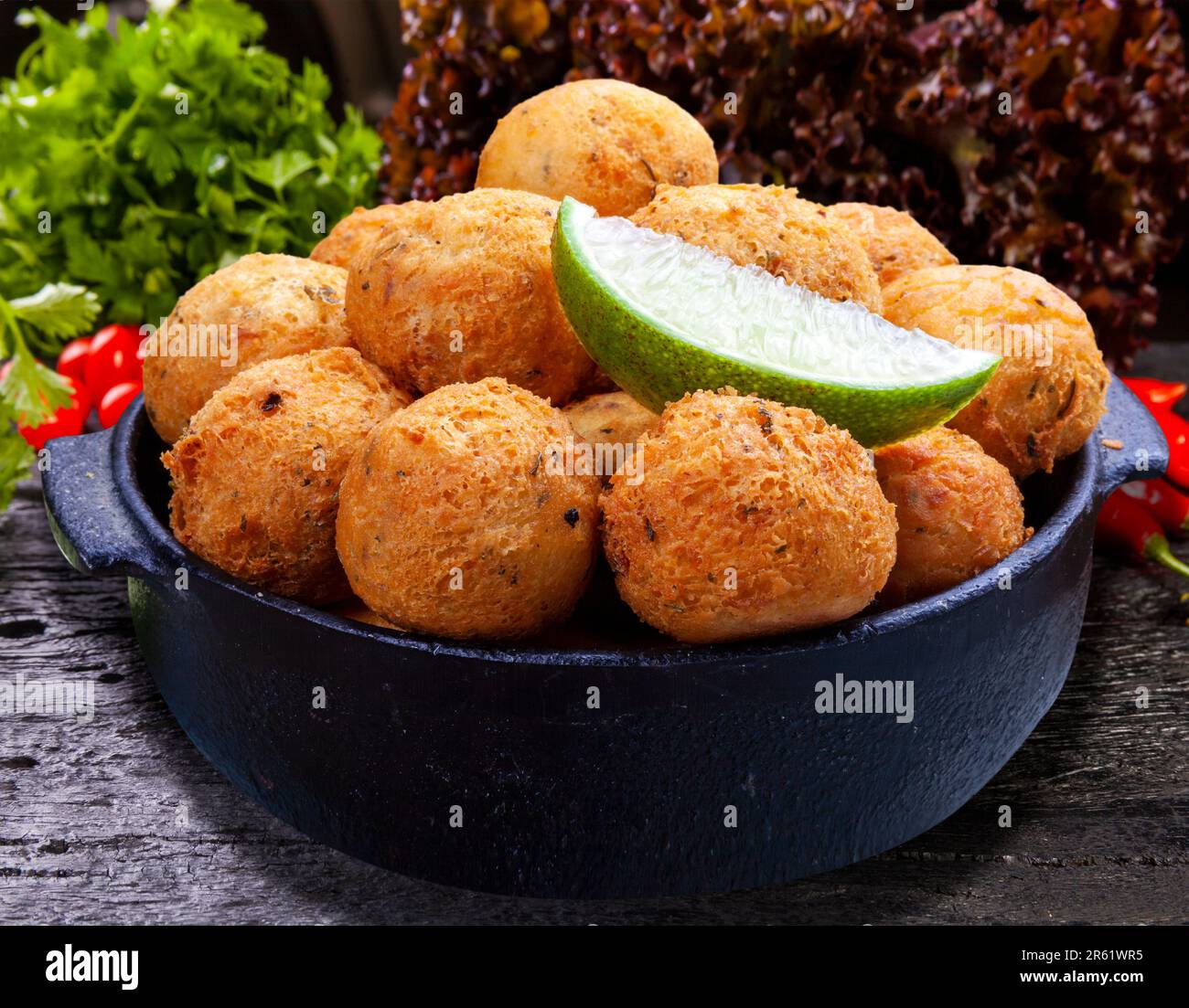 salt cod fritters food Stock Photo - Alamy