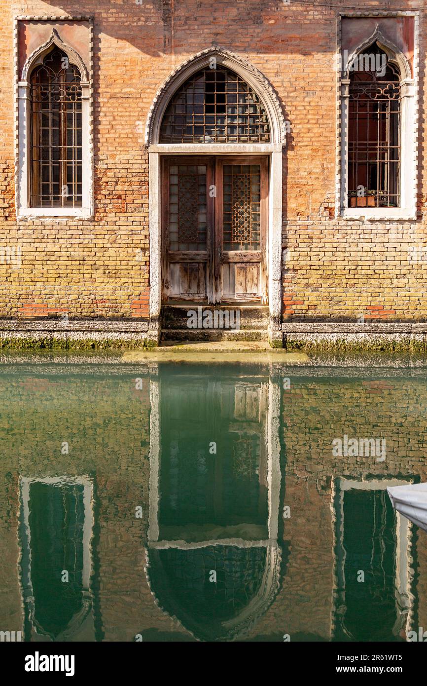 Typical venetian style door and windows, architectural detail from ...