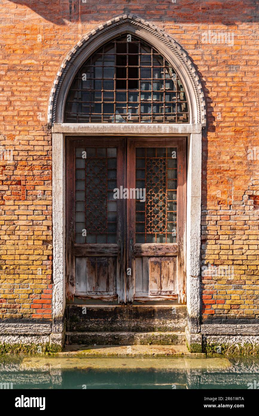 Typical venetian style door and windows, architectural detail from ...