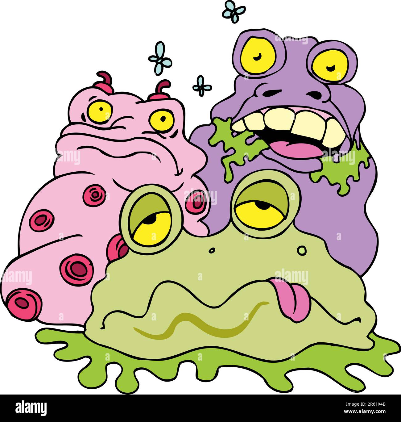 Filthy bacteria creatures and flies Stock Vector Image & Art - Alamy