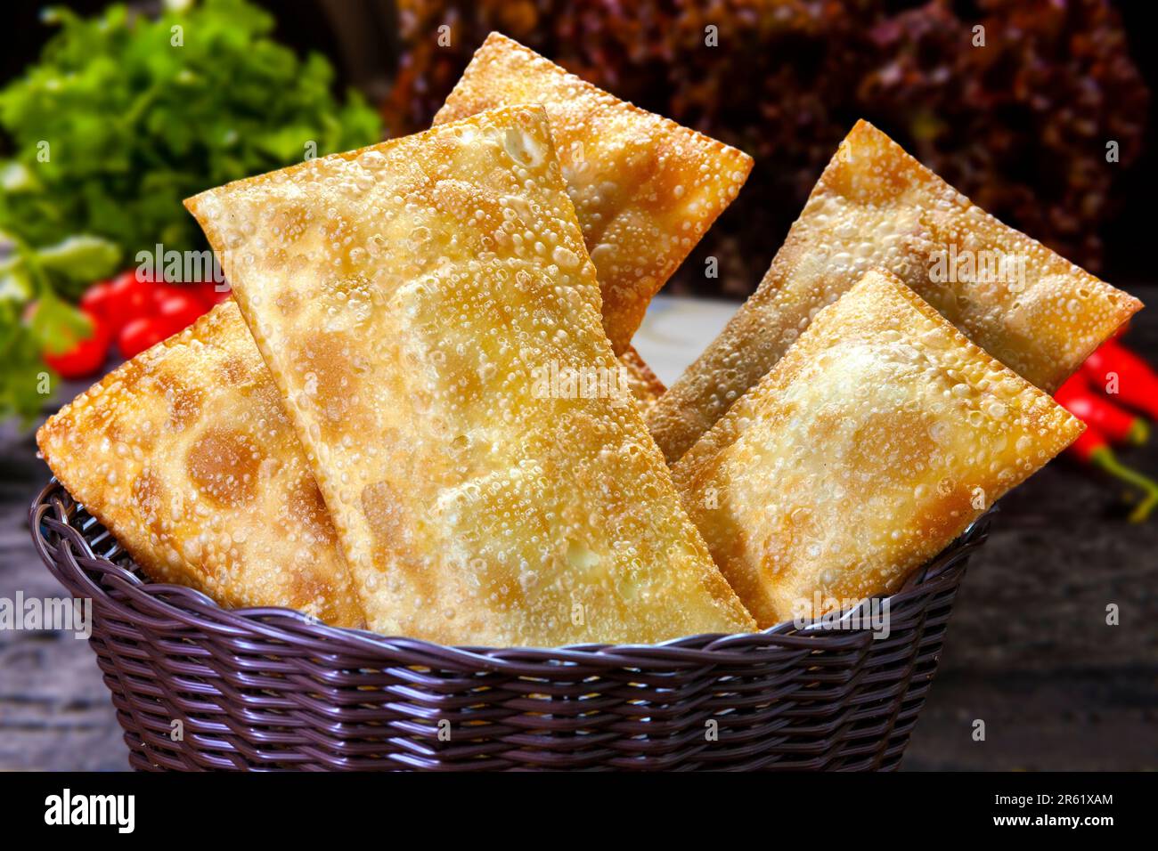 Pastel, Brazilian snack, Traditional Brazilian pastry Stock Photo - Alamy