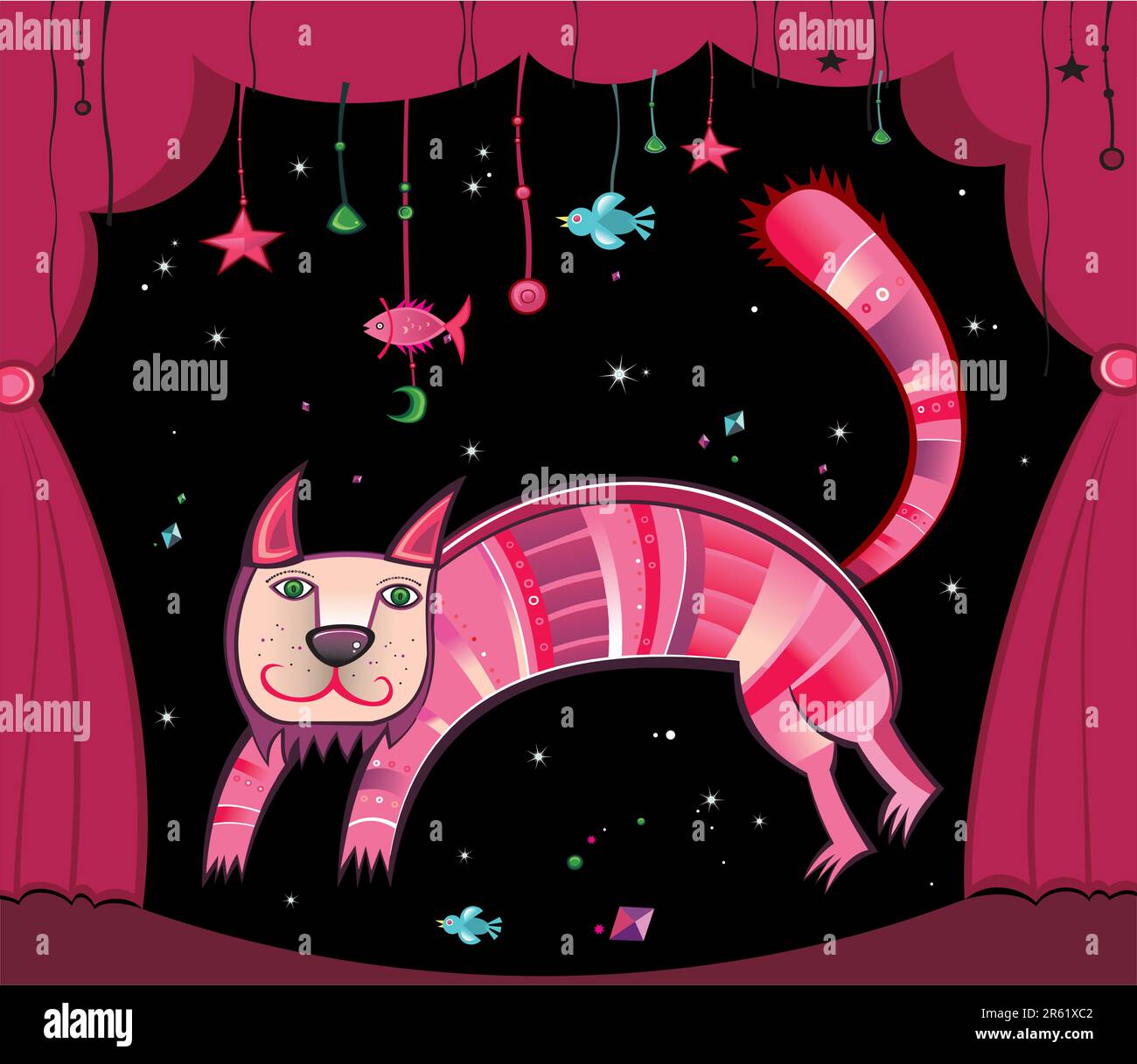 Cat theater Stock Vector Images - Alamy