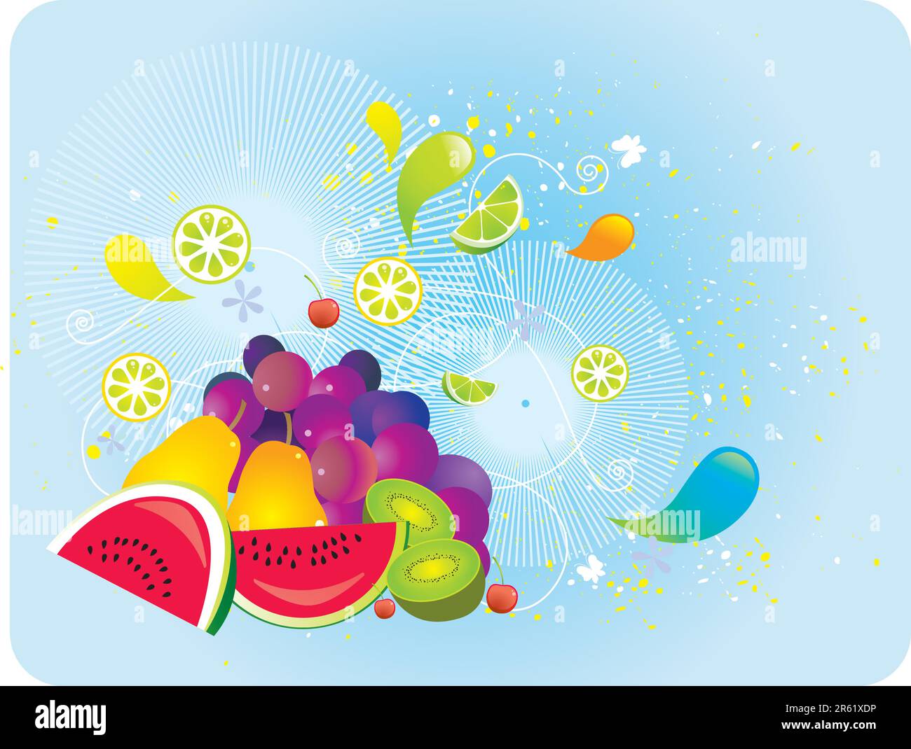 Fashion fruits pattern design Stock Vector Images - Alamy