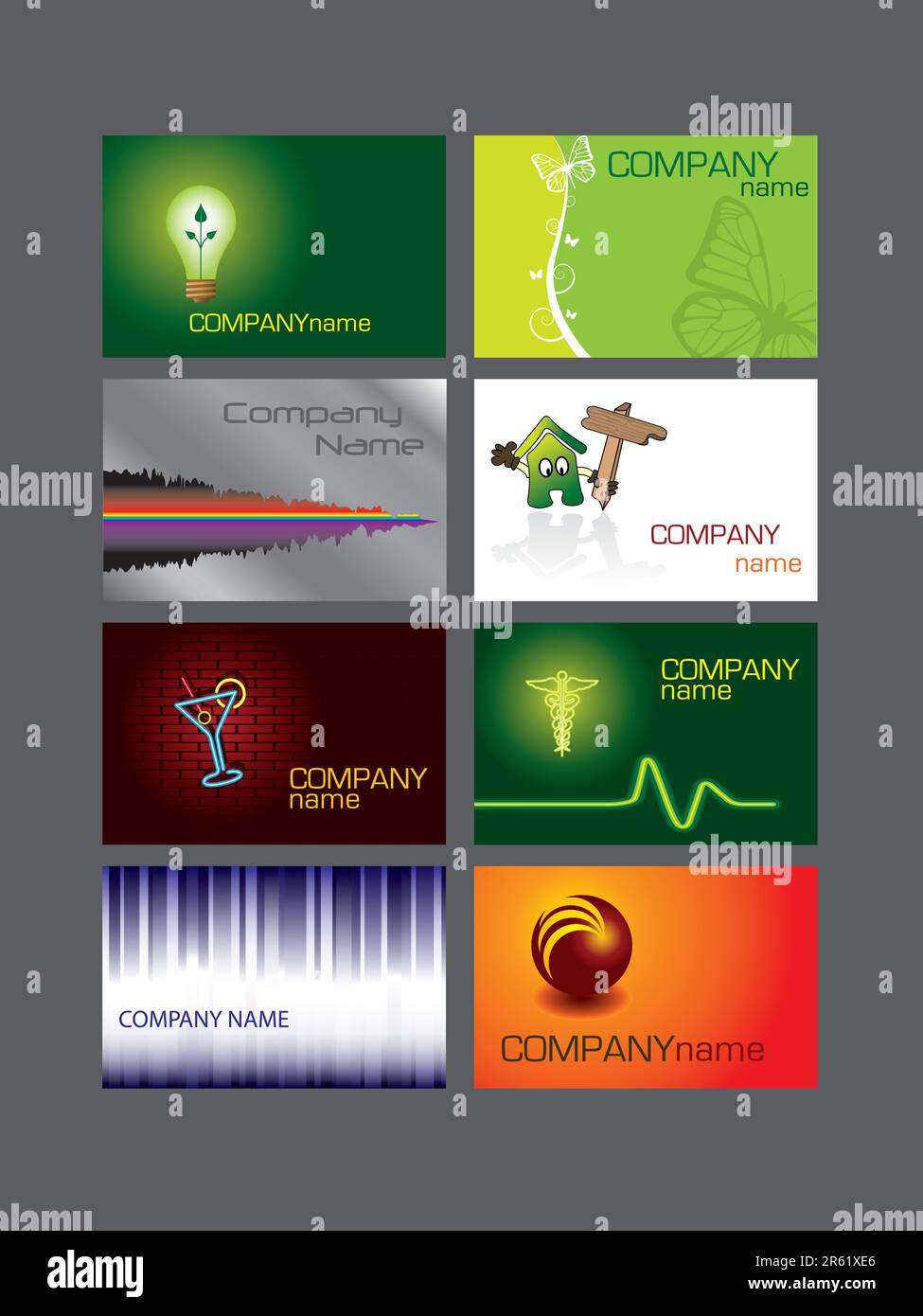 Set of various business cards from a series in my portfolio Stock ...