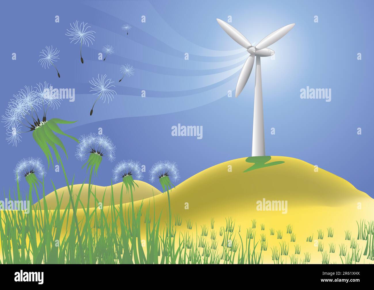 Vector illustration of wind turbine Stock Vector Image & Art - Alamy