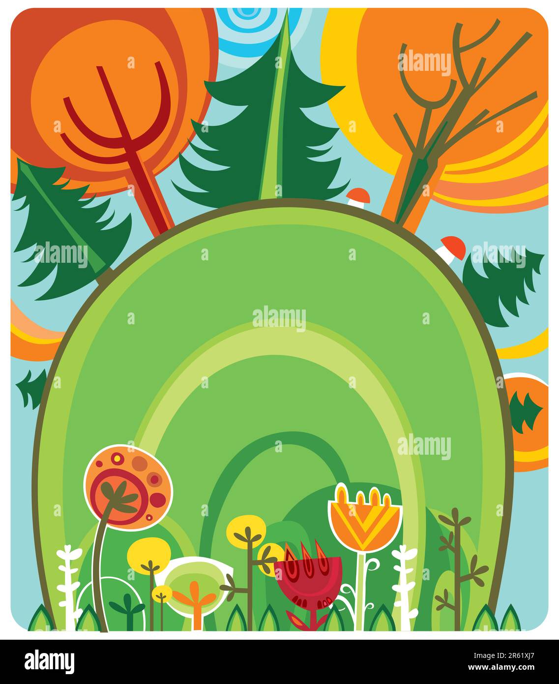 Magical autumn scene Stock Vector Images - Alamy