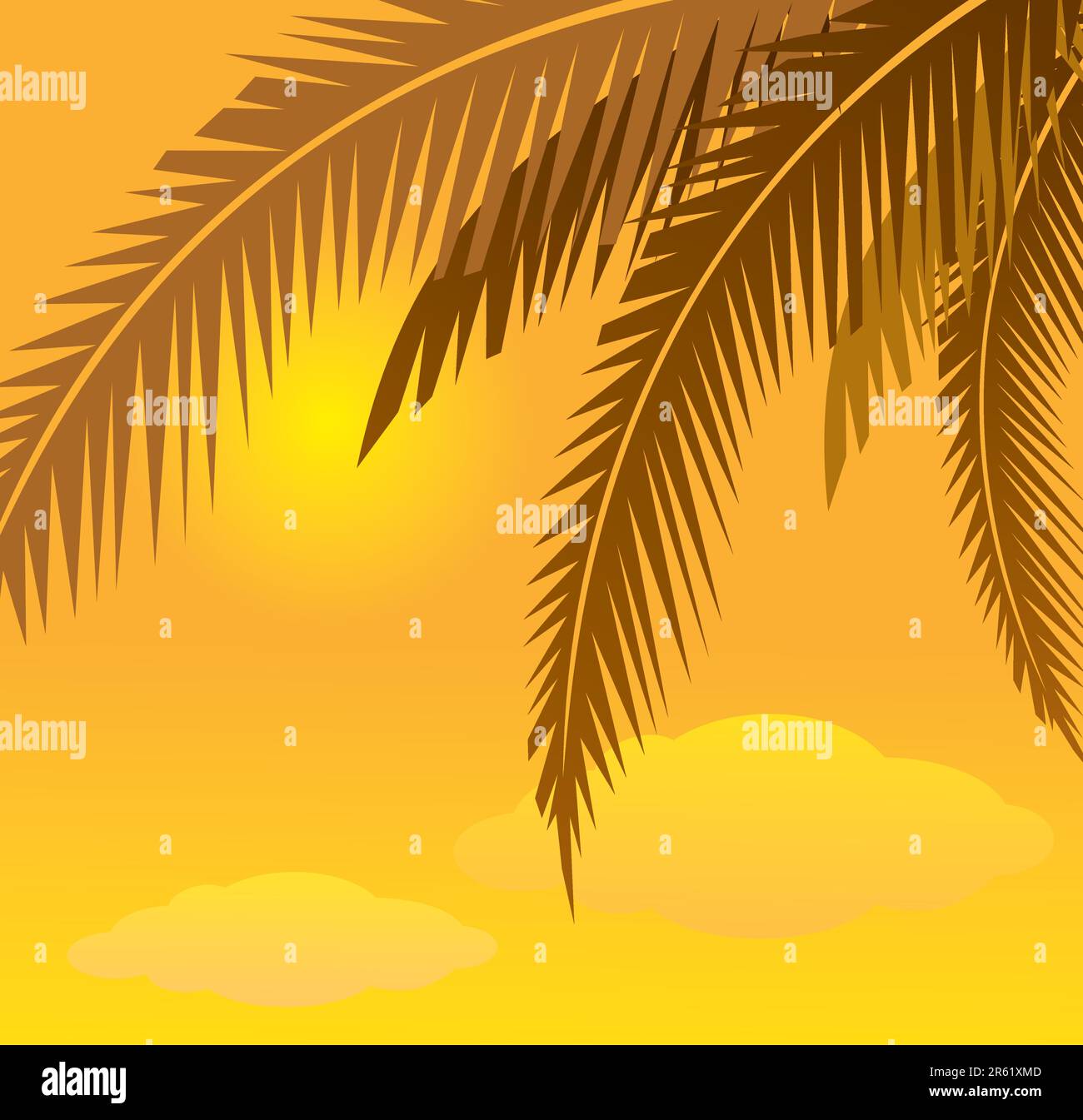 Scenic sunset view Stock Vector Images - Alamy