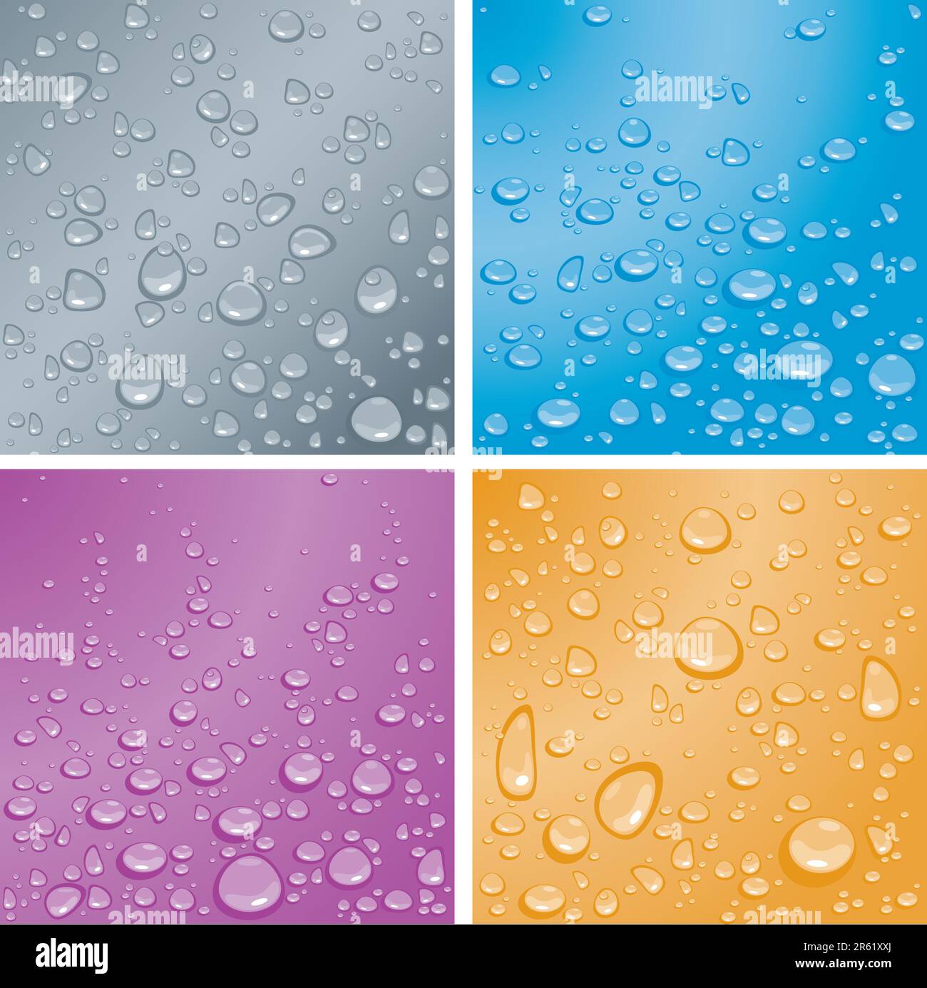 four different color dew pattern design background Stock Vector Image ...