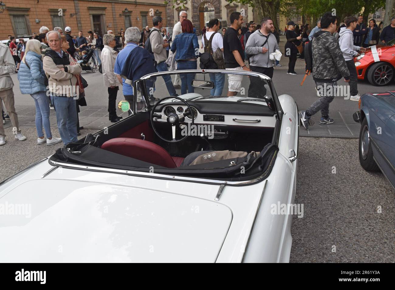 A classic Fiat cabriolet at the Terre di Canossa International Classic ...