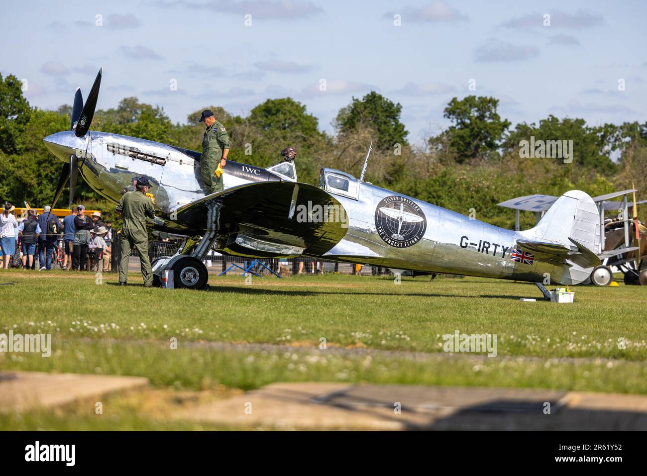 Silver spitfire longest flight expedition hi-res stock photography and ...
