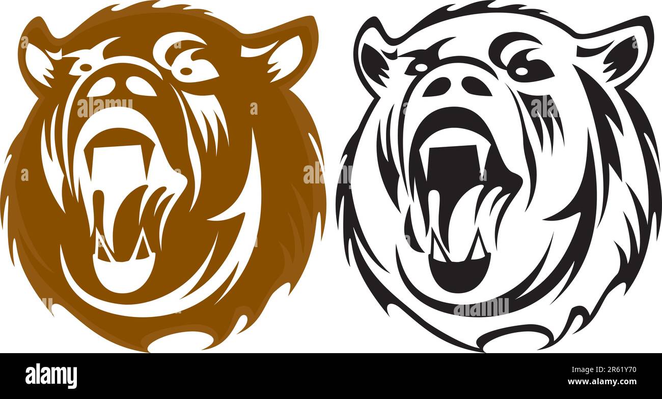 Vector image bear design Cut Out Stock Images & Pictures - Alamy