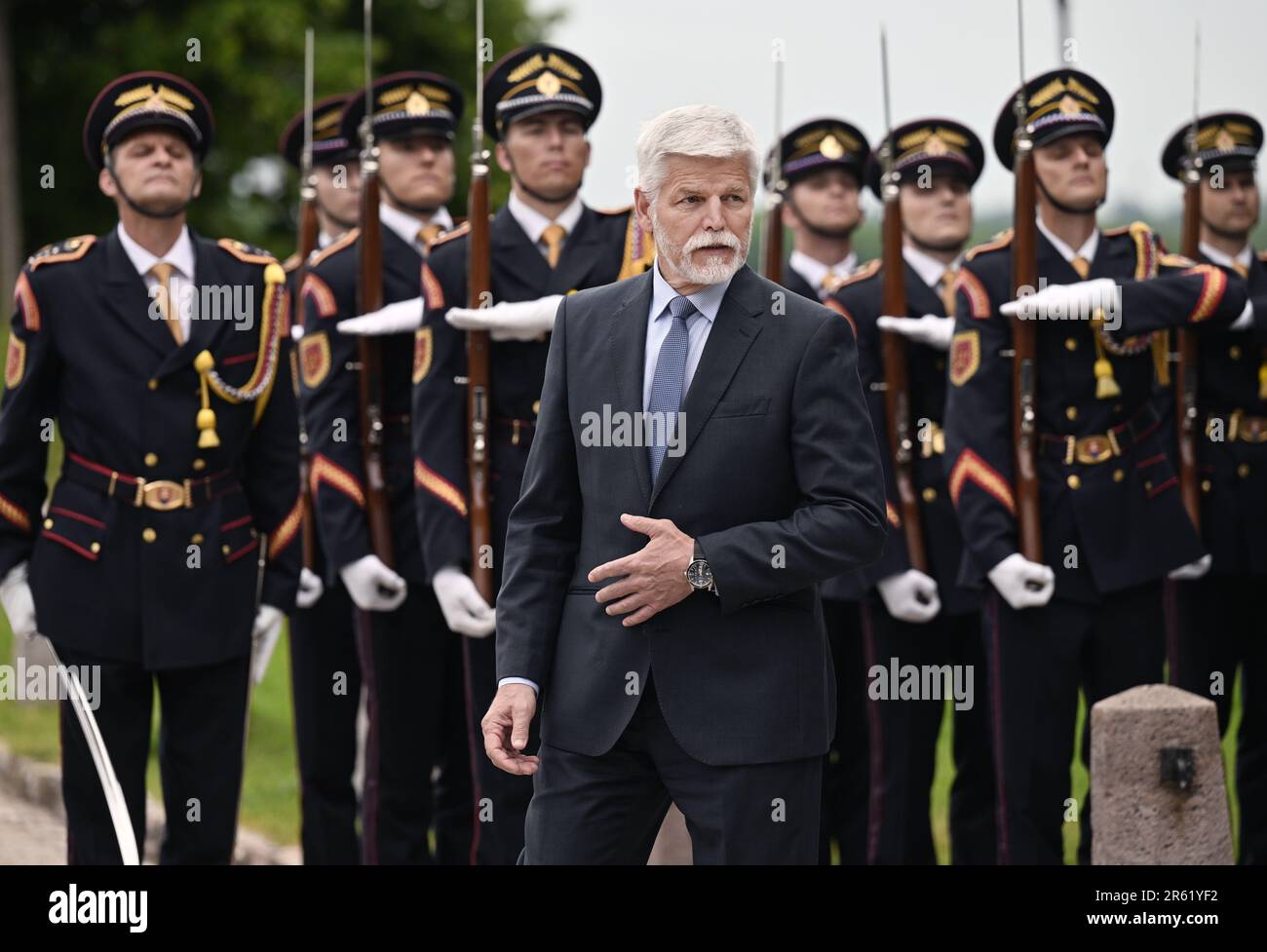 Bratislave, Slovakia. June 6, 2023, Czech President Petr Pavel laid a ...