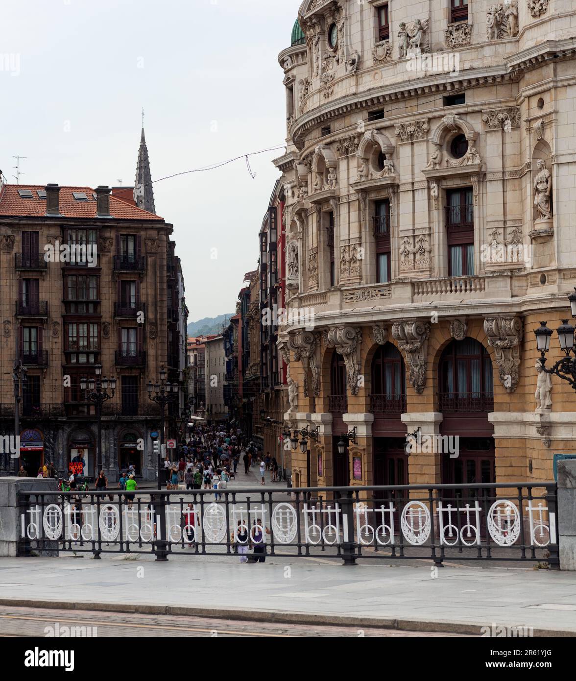 Bilbao, Spain - August 03, 2022: Entrance of the Arriaga Theater or ...